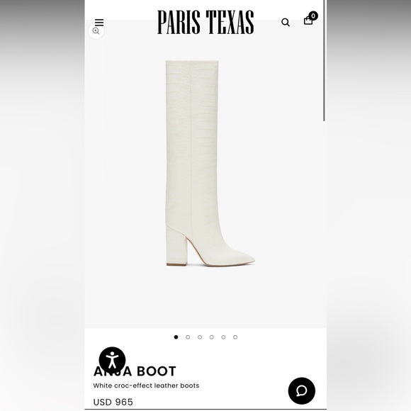 Paris Texas | Shoes | Paris Texas Anja Boot White Croceffect Leather ...